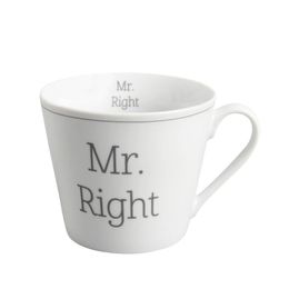 Krasilnikoff Happy Cup Mrs Always Right &Oslash;10 x H9cm, 400ml, weiss skandinavische Deko Online Shop
