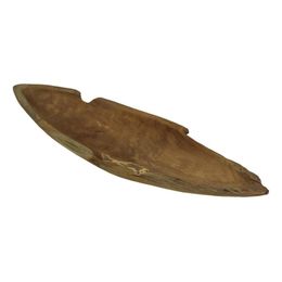 HSM Collection Obstschale Kano Natur Teak 50-60x15x12 cm skandinavische Deko Online Shop