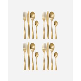 house doctor Besteck Set Golden 16-teilig 22 cm skandinavische Deko Online Shop