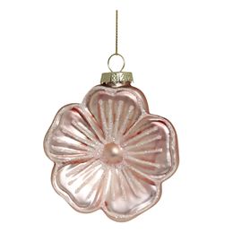 Chic Antique Weihnachtskugel Rosa Blume D8,5/B3 cm, rosa skandinavische Deko Online Shop
