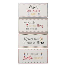 Boltze Schild Essen gut, alles gut, 4er 40 x 20 cm skandinavische Deko Online Shop
