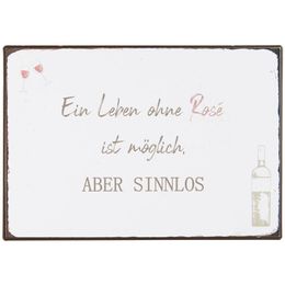 IB Laursen Metallschild Ein Leben ohne Rose ist m&ouml;glich 20x14 cm skandinavische Deko Online Shop