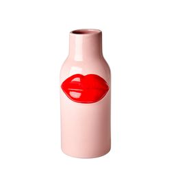Rice Keramik Vase Lipstick Large, 31 cm, roter Mund skandinavische Deko Online Shop