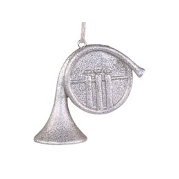 Chic Antique Waldhorn Anh&auml;nger mit Glitzer H7/L6/B3 cm, champagner skandinavische Deko Online Shop