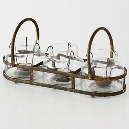 Boltze Teelichthalter Zuma Eisen 38 x 13 x 11 cm skandinavische Deko Online Shop
