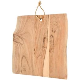 IB Laursen Schneidebrett mit Juteseil viereckig ungleiche Kanten UNIKA 40 x 35 x 2 cm skandinavische Deko Online Shop