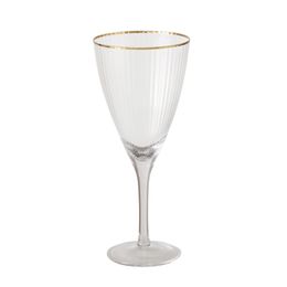 Boltze Weinglas Sofia mit Goldrand 22,5 cm, &Oslash; 9,5 cm skandinavische Deko Online Shop