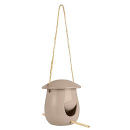 IB Laursen Keramik Vogelfutterhaus zum Aufh&auml;ngen H&ouml;he 12.5, &Oslash; 11 cm, malva skandinavische Deko Online Shop