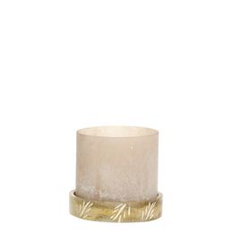 Chic Antique Windlicht mit graviertem Sockel 11x12 cm, antique rosa skandinavische Deko Online Shop