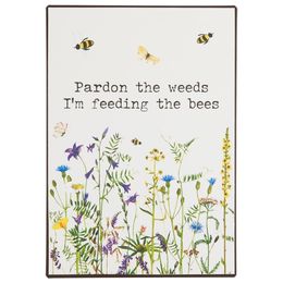 IB Laursen Metallschild Pardon the weeds 14 x 20 cm, PARDON THE WEEDS skandinavische Deko Online Shop