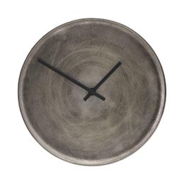 house doctor Wanduhr Curva &empty; 30 cm, silber oxidiert skandinavische Deko Online Shop