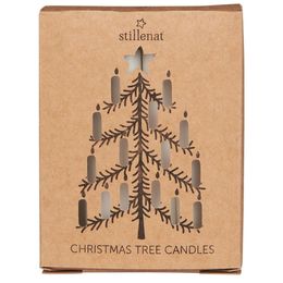 IB Laursen Weihnachtsbaum Kerzen, Schachtel, 12er H&ouml;he 10, &Oslash; 1.3 cm, wei&szlig; skandinavische Deko Online Shop