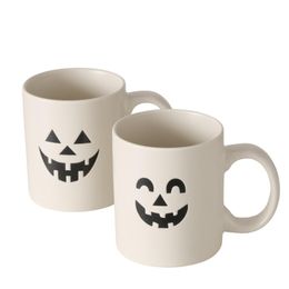 Boltze Halloween Becher Boo, 2er Set aus Keramik H&ouml;he 9,80 cm, &Oslash; 8,5 cm skandinavische Deko Online Shop