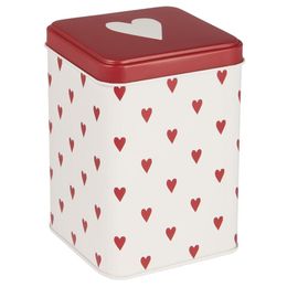 IB Laursen Dose mit Herzen viereckig 8.7 x 8.7 x 12.5 cm skandinavische Deko Online Shop