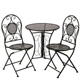 Boltze Bistro-Set, Tisch und 2 St&uuml;hle Marisa &Oslash; 60 cm, H&ouml;he 72-94 cm skandinavische Deko Online Shop