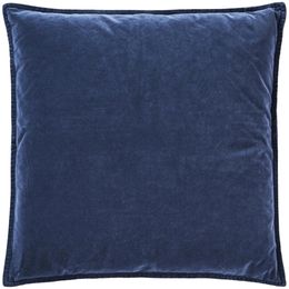 IB Laursen Kissenbezug Velour quadratisch 52 x 52 cm, indigo skandinavische Deko Online Shop