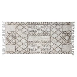 Chic Antique Teppich, L&auml;ufer mit Marokkanischem Muster L150/B70 cm natur skandinavische Deko Online Shop