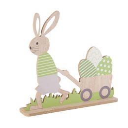 Boltze Aufsteller Osterfigur Osterhase Filly Kleiner Hase mit Wagen, 22 x 24 cm skandinavische Deko Online Shop