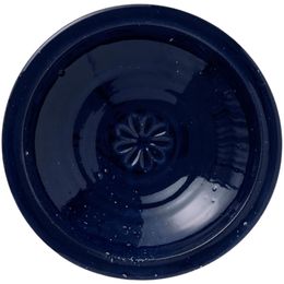 IB Laursen Keramik Deko Schale mit Blume rustikal Avignon H&ouml;he 5, &Oslash; 22.5 cm, blau skandinavische Deko Online Shop