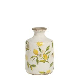 Chic Antique Limone Flasche aus Keramik H&ouml;he 17, &empty; 10 cm skandinavische Deko Online Shop