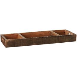 IB Laursen Kiste mit 3 F&auml;chern und Griff l&auml;nglich UNIKA 60 x 20 x 6 cm skandinavische Deko Online Shop