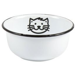 IB Laursen Fressnapf f&uuml;r Katzen Emaille H: 5 &Oslash;: 11 cm, wei&szlig; skandinavische Deko Online Shop