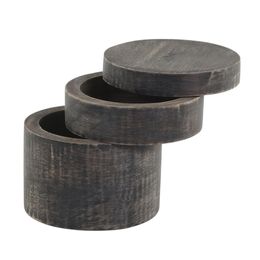 Chic Antique Tours Salz & Pfeffer Gef&auml;&szlig; Schwarz H10,5/D9,5 cm, kohle skandinavische Deko Online Shop