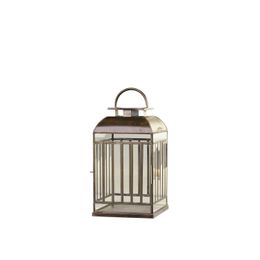 Chic Antique Boden Laterne mit Streifen H43 x L21 x B21 cm, antique messing skandinavische Deko Online Shop