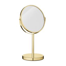 Bloomingville Standspiegel Kosmetikspiegel Milde mit 2-fach Vergr&ouml;&szlig;erung &Oslash;20 x H35 cm, gold skandinavische Deko Online Shop