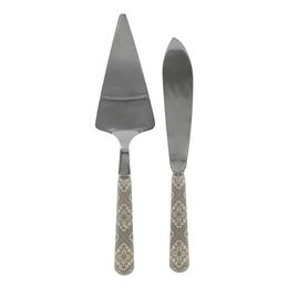 Chic Antique Linas Tortenheber und Kuchenmesser mit Muster im Set 28 cm skandinavische Deko Online Shop