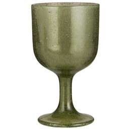 IB Laursen Weinglas Vercelli gr&uuml;n mit Bl&auml;schen H&ouml;he 14.5, &Oslash; 8 cm skandinavische Deko Online Shop