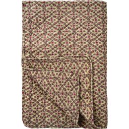 IB Laursen Quilt mit Himbeerfarbigem Karomuster 180 x 130 cm skandinavische Deko Online Shop