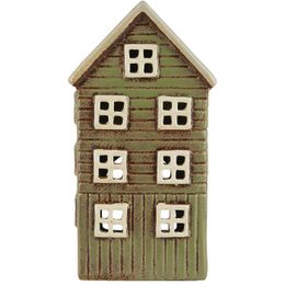 IB Laursen Teelichthaus Thorshavn gr&uuml;n 10 x 10 x 20 cm skandinavische Deko Online Shop