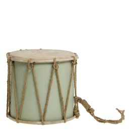 Chic Antique Vintage Trommel mit Leder handgemacht H18/&Oslash; 20 cm verte skandinavische Deko Online Shop