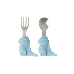 Rice Dino Kinder Besteck Geschenkbox 19 cm, blau skandinavische Deko Online Shop