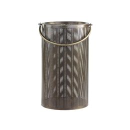 Chic Antique Laterne mit Fischgr&auml;ten Muster H30,5/&Oslash;18 cm, antik messing skandinavische Deko Online Shop