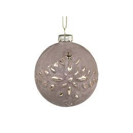 Chic Antique Weihnachtskugel mit Goldmuster Fleur &Oslash; 8 cm, antique mokka skandinavische Deko Online Shop