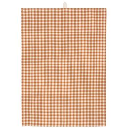 IB Laursen Geschirrtuch mit kleinen naturfarbigen Karos 70 x 50 cm, rostbraun skandinavische Deko Online Shop