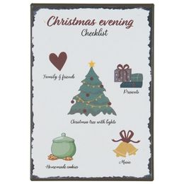 IB Laursen Metallschild Christmas evening Checklist 14 x 20 cm skandinavische Deko Online Shop