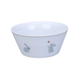 Krasilnikoff konische Sch&uuml;ssel Bunnies &Oslash;13 x &Oslash;8,8 x H6cm, weiss skandinavische Deko Online Shop