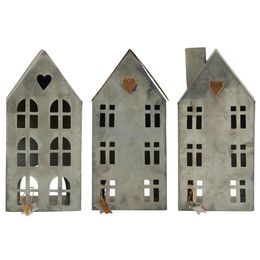 IB Laursen Metall Teelichth&auml;user Stillenat 3er Set 8 x 7 x 17.5 cm skandinavische Deko Online Shop