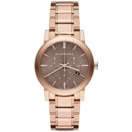 Elegante Burberry BU9754 The City Rose Gold-Ton Damenuhr