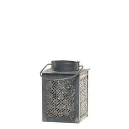 Chic Antique Teelichthalter Laterne mit Muster 12x8,5x8,5 cm skandinavische Deko Online Shop