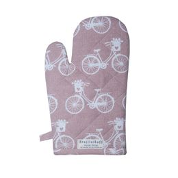 Krasilnikoff Ofenhandschuh Bikes 29x18 cm, dusty rose skandinavische Deko Online Shop