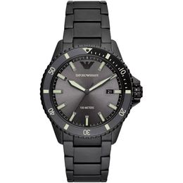 Emporio Armani AR11398 Herren Dreihand-Datum Uhr in Schwarz
