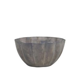 Chic Antique Kerzenhalter aus Eisen mit Rillen H5/D10 cm, antik zink, f&uuml;r Teelichter skandinavische Deko Online Shop