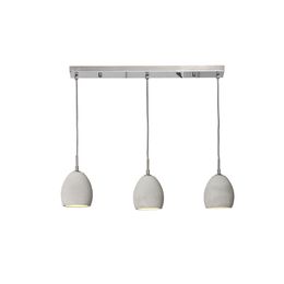 Invicta Interior H&auml;ngeleuchte Cement grau 3er 70 x 12 x 145 cm skandinavische Deko Online Shop