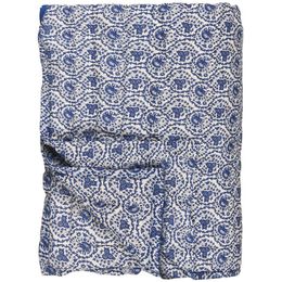IB Laursen Quilt Clara mit Muster 170 x 130 cm, blau/wei&szlig; skandinavische Deko Online Shop