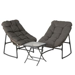 Boltze Gartenm&ouml;bel Set Levin Rattan 2 St&uuml;hle + Tisch skandinavische Deko Online Shop