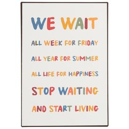 IB Laursen Metallschild We wait all week for Friday 14 x 20 cm skandinavische Deko Online Shop